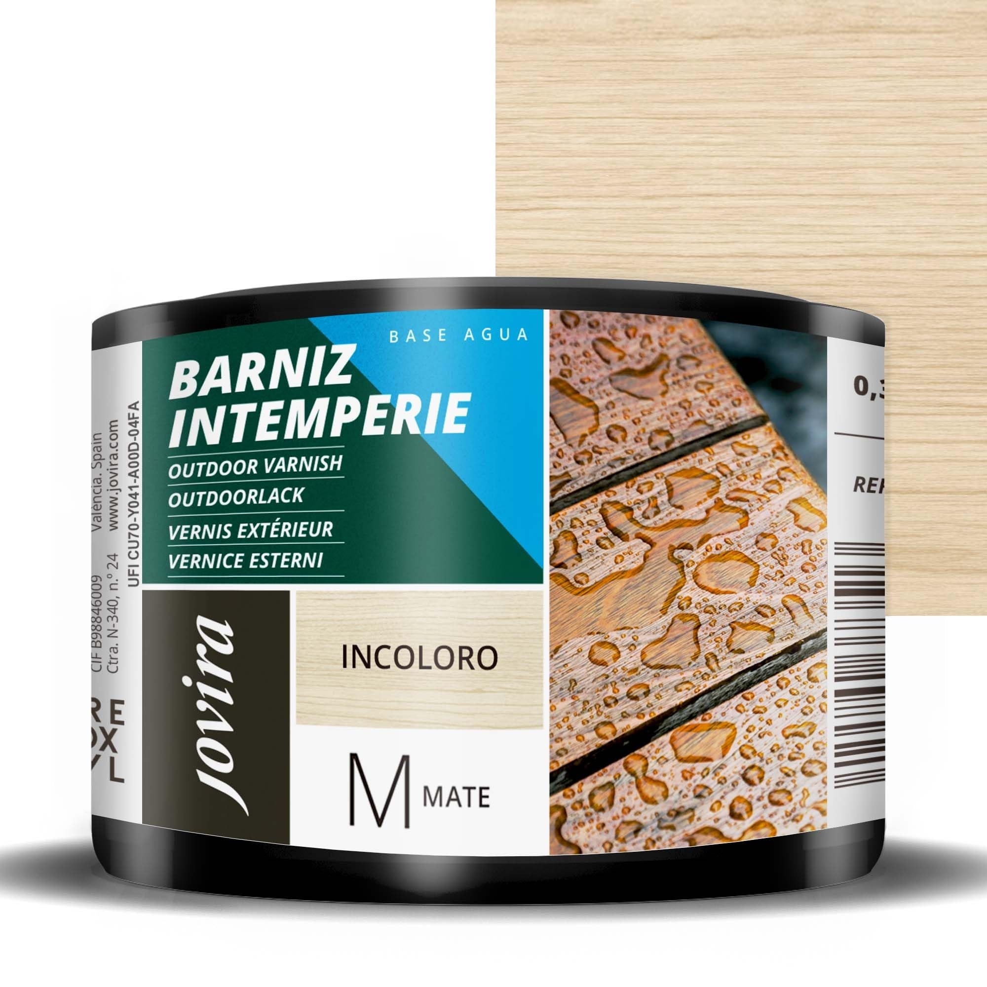Barniz Intemperie Mate Al Agua. Capacidad: 0.375 | Leroy Merlin