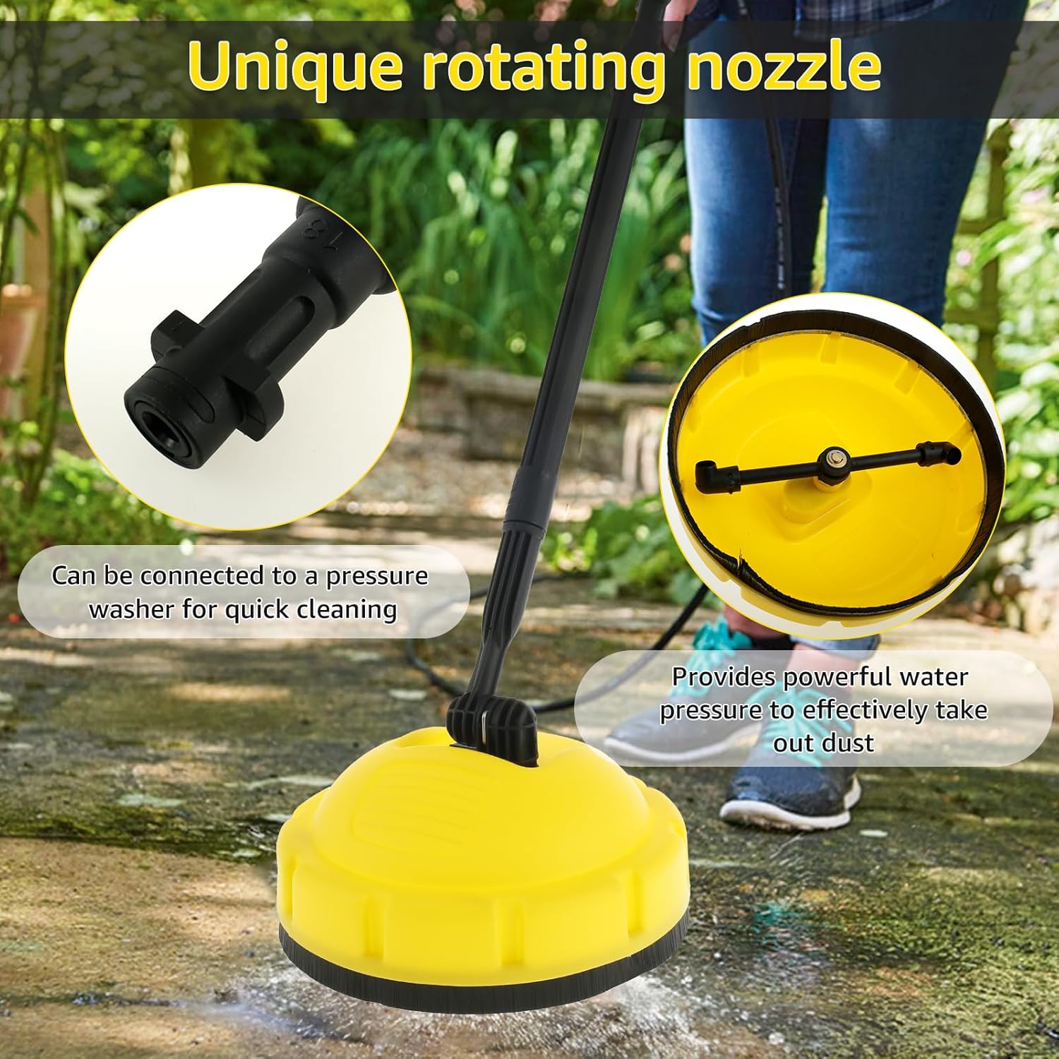 Brosse rotative flexible pour nettoyeur haute pression Kärcher K1, K2 ...
