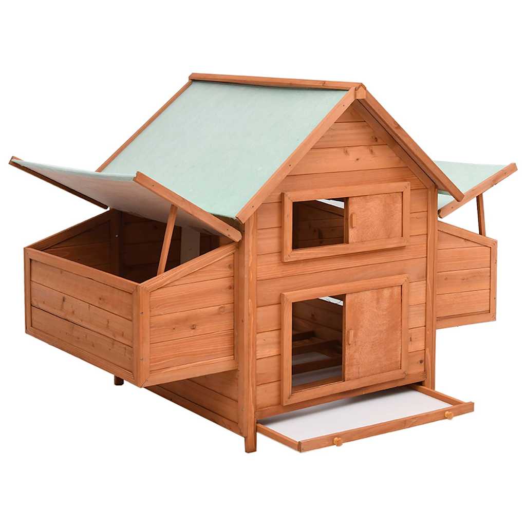 Poulailler en bois d'épicéa massif 150x96x110 cm | Leroy Merlin