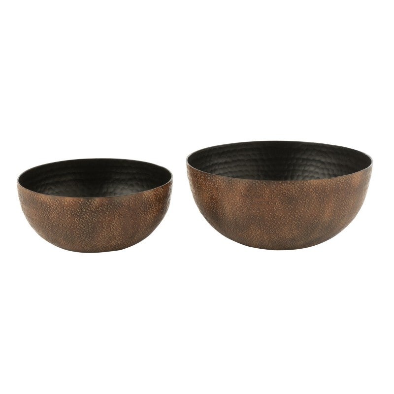 Set de 2 bols en aluminium Bronze 25.5x25.5x11.5 cm | Leroy Merlin