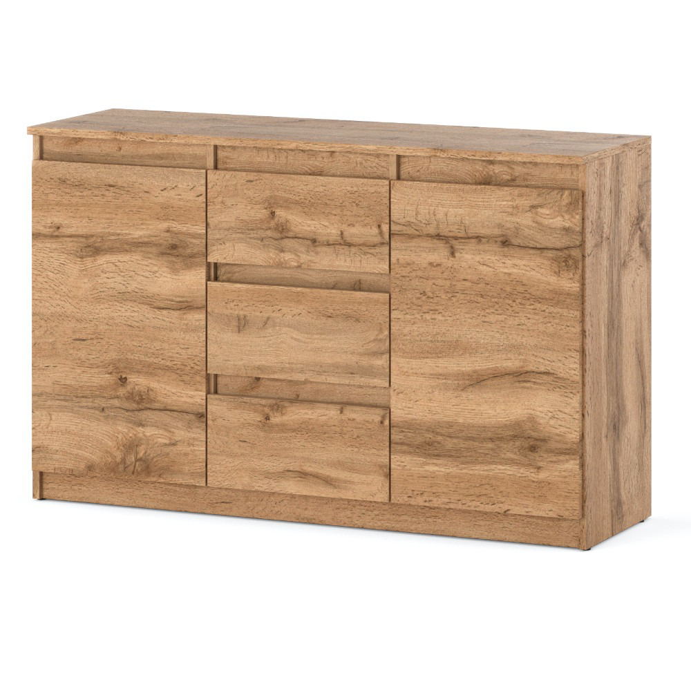 Komoda drewniana agnes 3 szuflady salon pokój młodzieżowy 120cm dąb ...