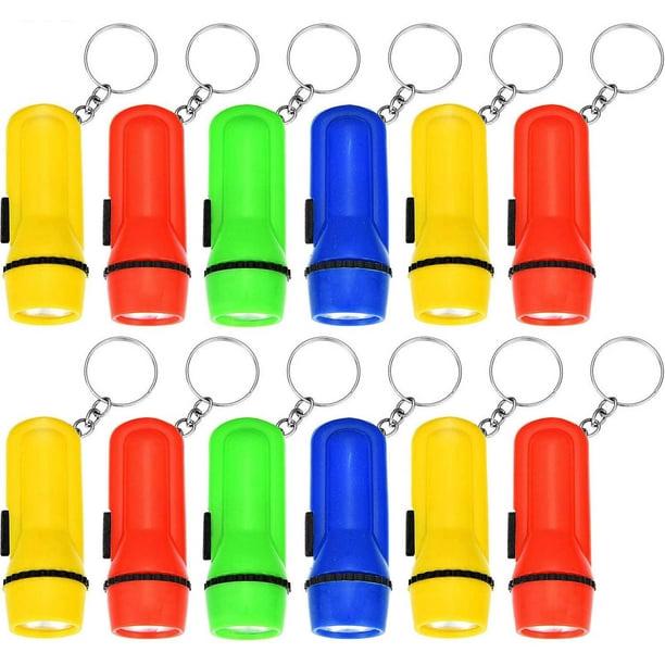 24 Pieces Assorted Mini Flashlight Keychain Toy Flashlight Key Chain ...