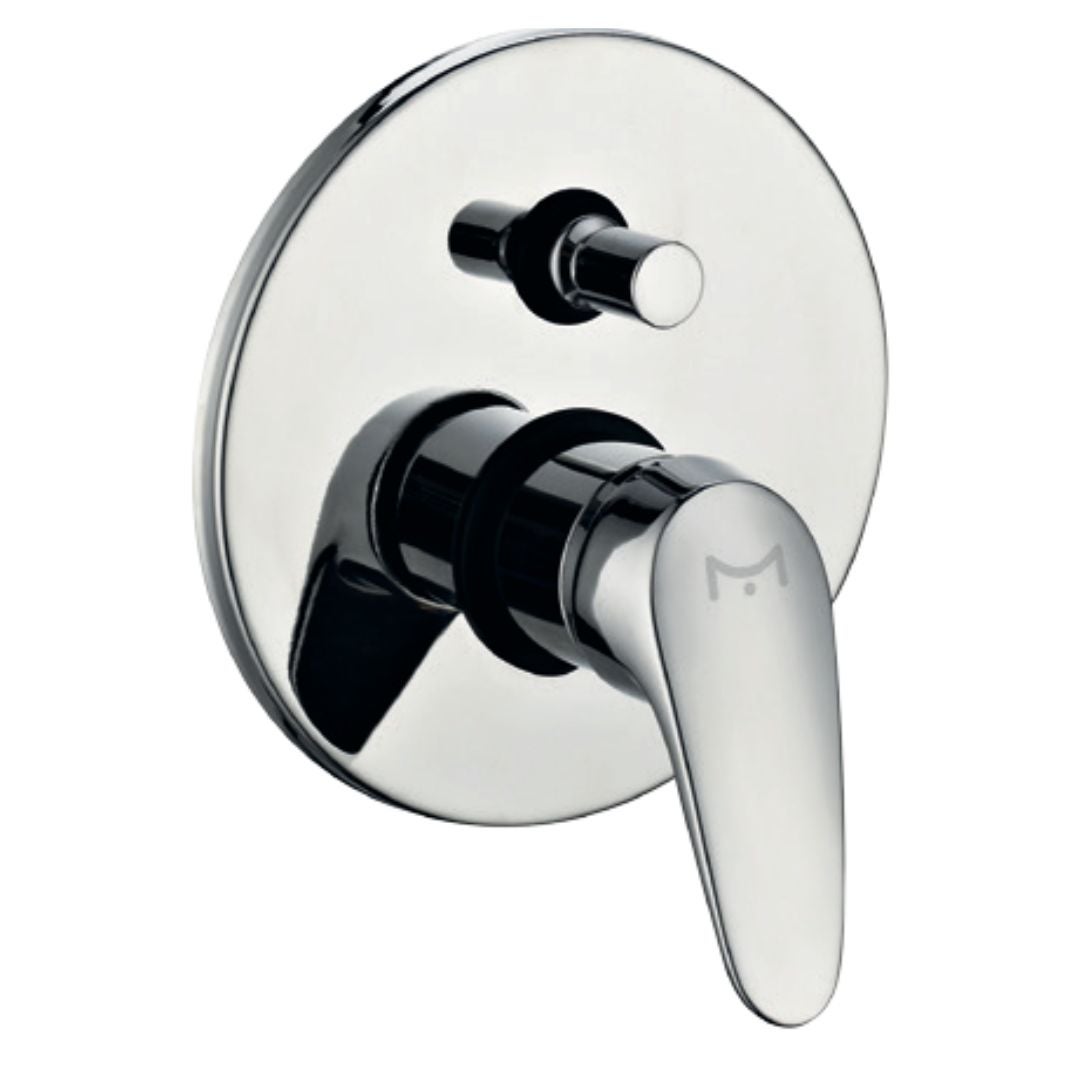 Miscelatore doccia parete europa incasso con deviatore ottone colore ...