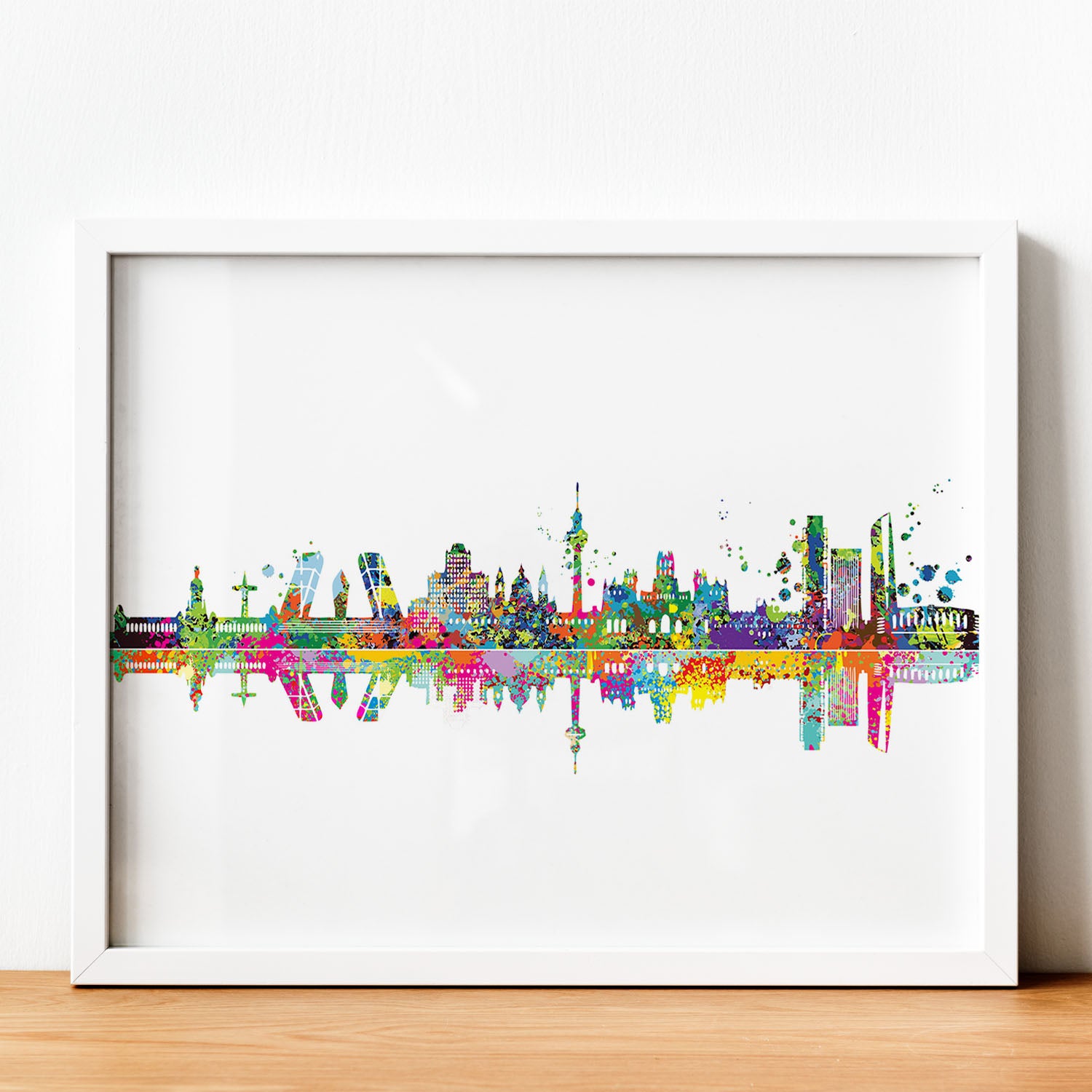 Affiche Nacnic De L'aquarelle De Style De Style Madrid Avec Un Style Aquarelle Pour La ...