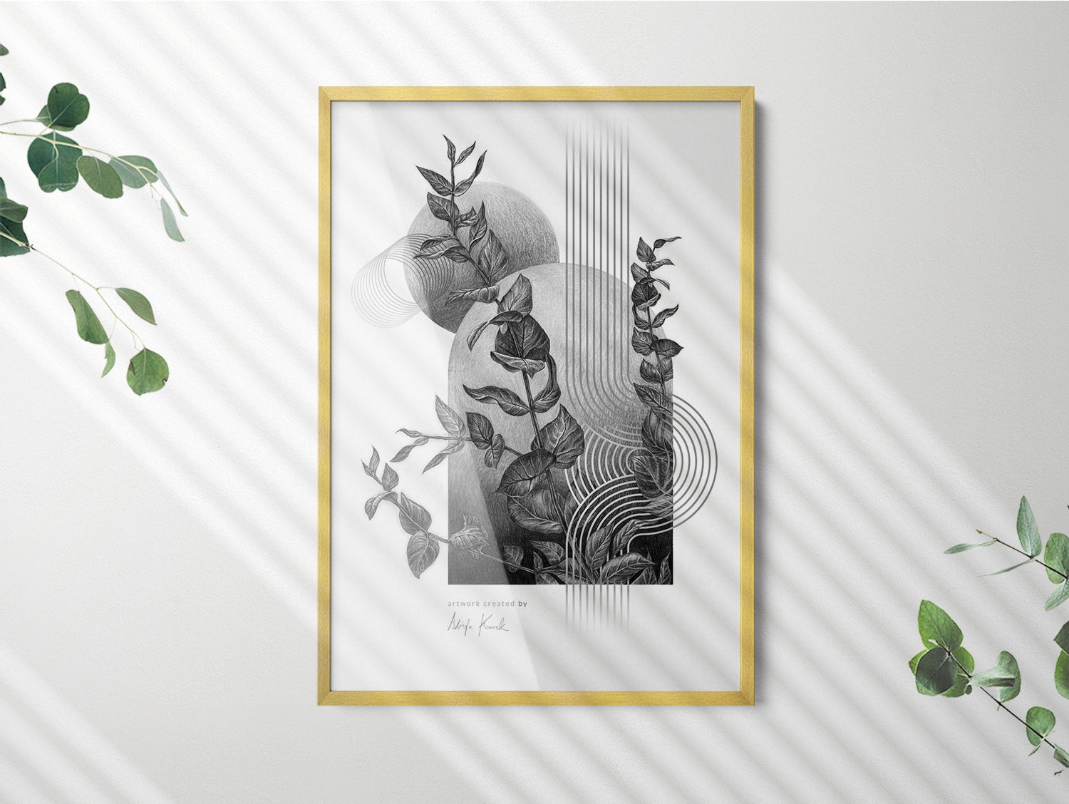 Cadre Wallfluent doré – format panoramique – 70x100 cm – cadre posters ...
