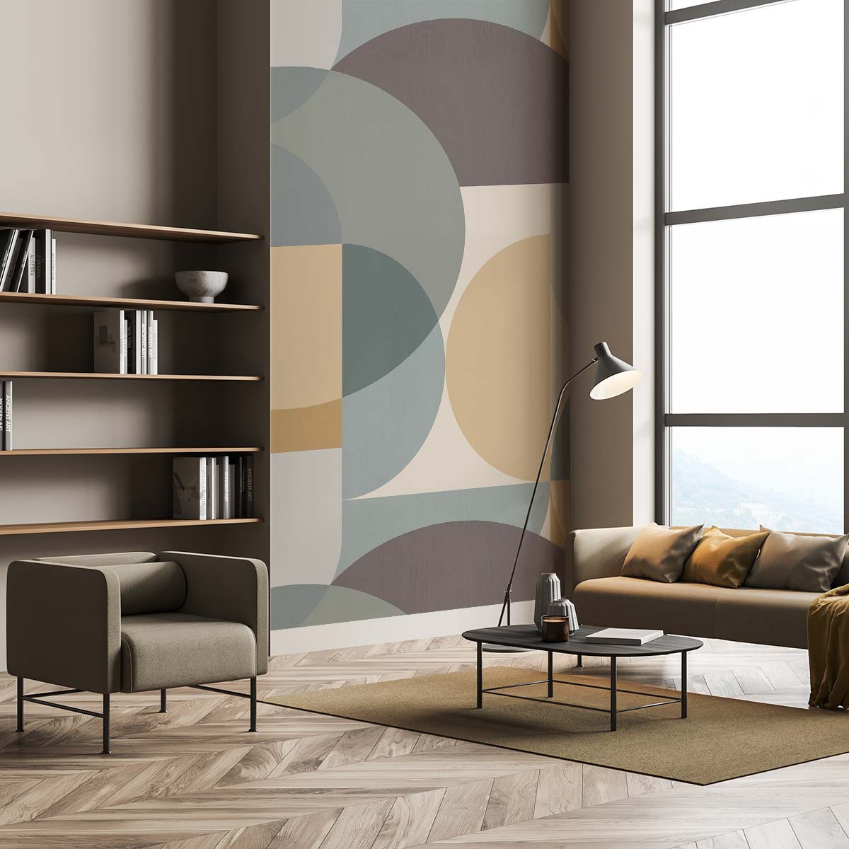 Papier peint graphique inspi bauhaus | Leroy Merlin