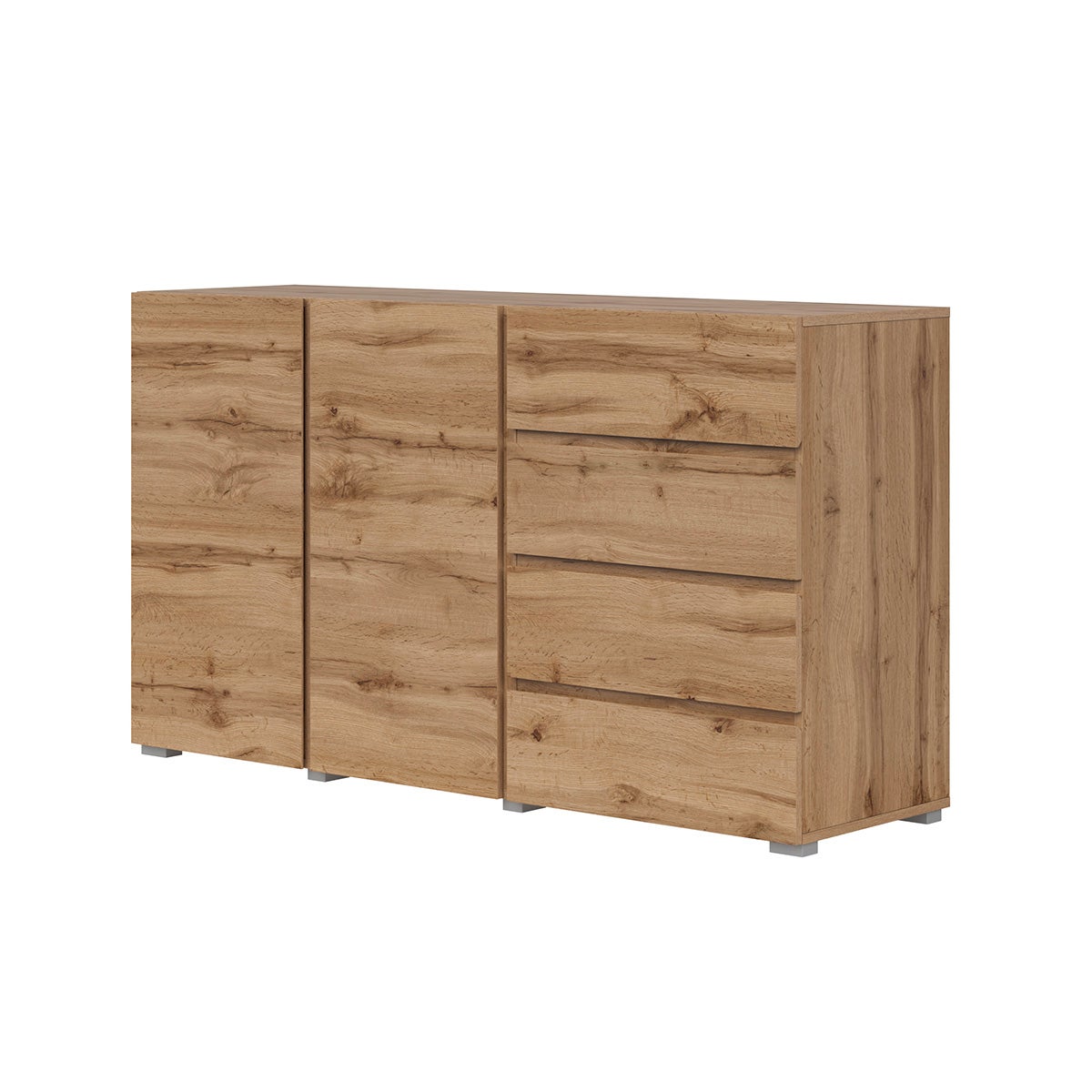 Aparador 2 puertas 4 cajones Maxis Madera | Leroy Merlin