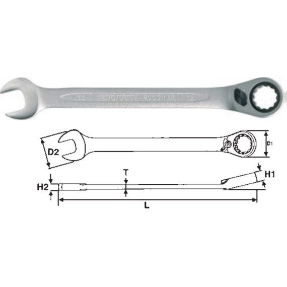 Clé mixte type racagnac 16 mm Teng Tools 600516R | Leroy Merlin