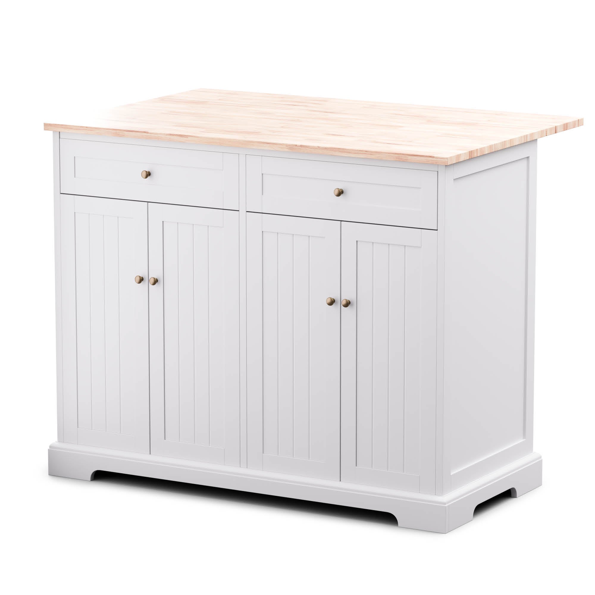 Blumfeldt îlot de cuisine plan de travail extensible 2 tiroirs ...