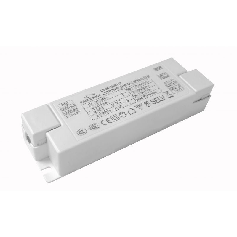 Transformateur LED 1200mA 50W Bornier EagleRise LS-50-1200 LI2 FS ...
