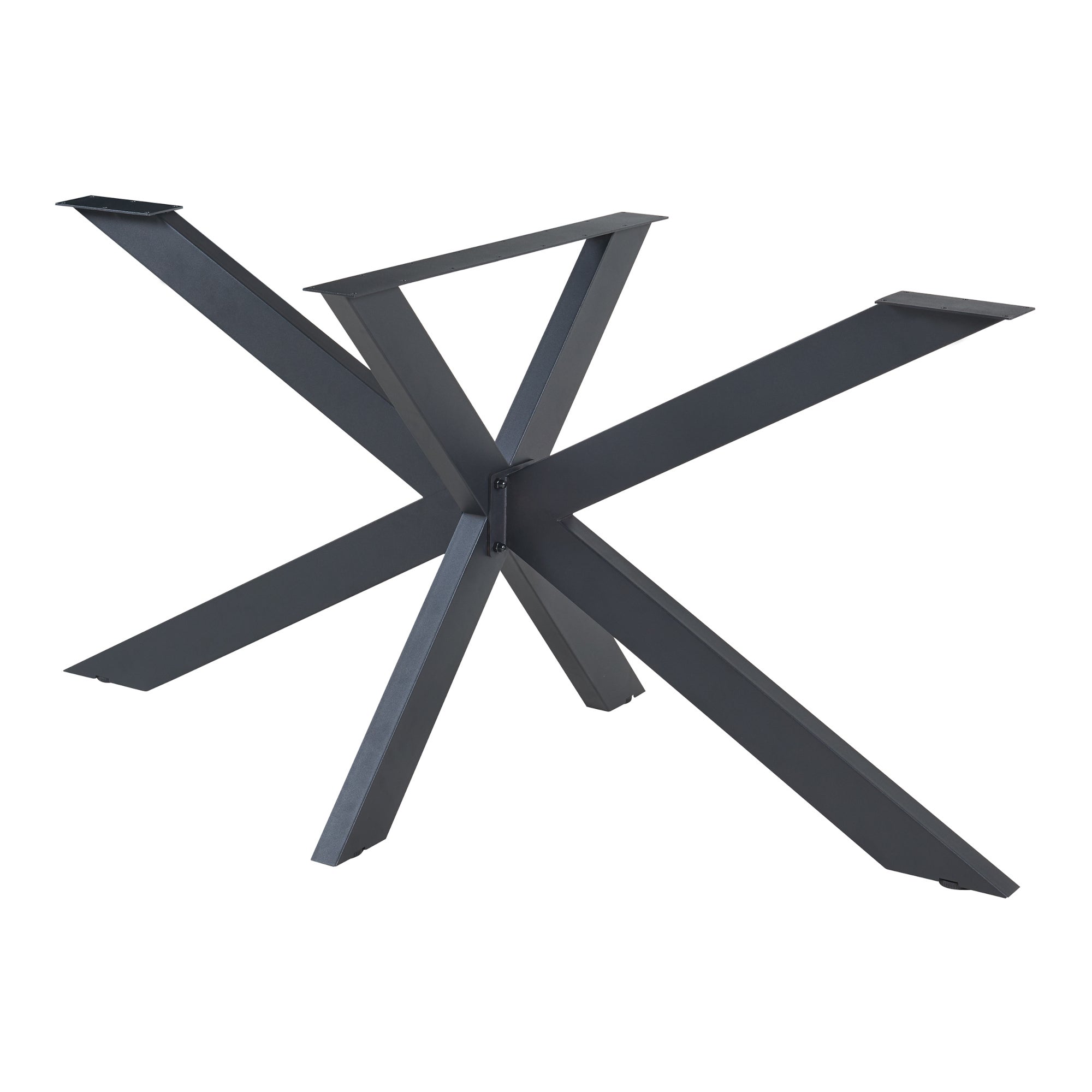 Structure de table Oberau acier 98 x 58 x 43 cm noir [en.casa] | Leroy ...