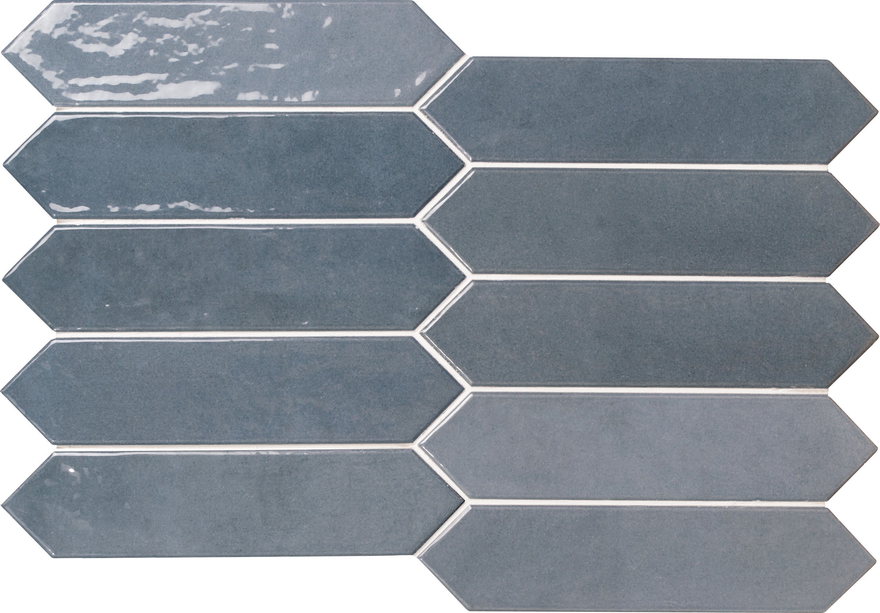 Carrelage Navette 6x26 Brillant Contemporary - BLEU - Brillant - 6X26 ...