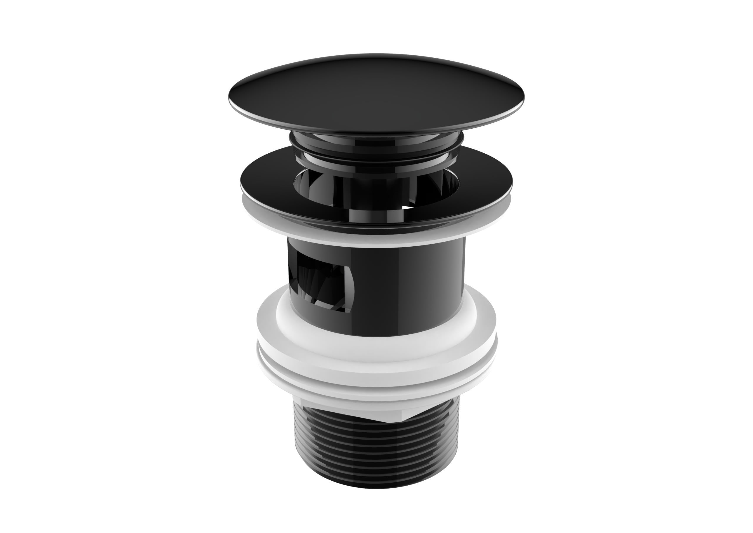 Roca Aqua - Bonde de lavabo, ClickClack, noir titane A5054015CN | Bricoman