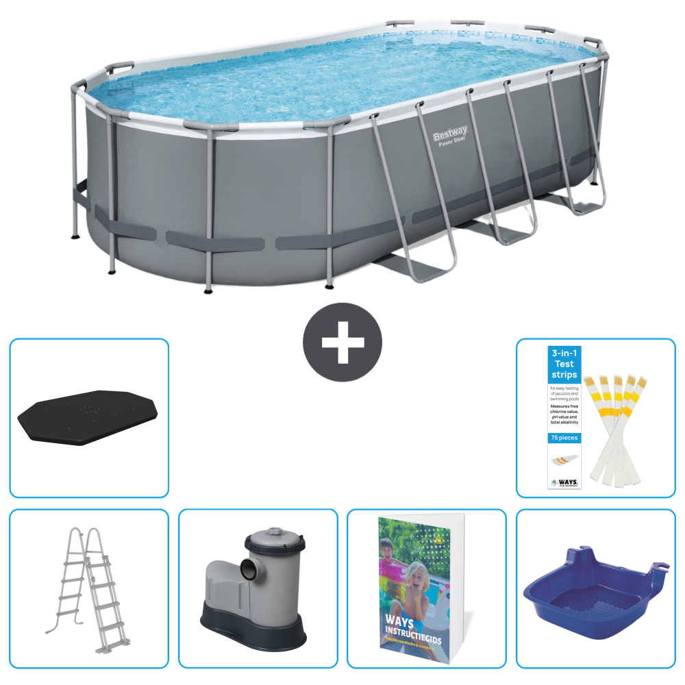 Bestway Bestway Power Steel Ovale - 549x274x122 cm - 7-pièces S662 ...