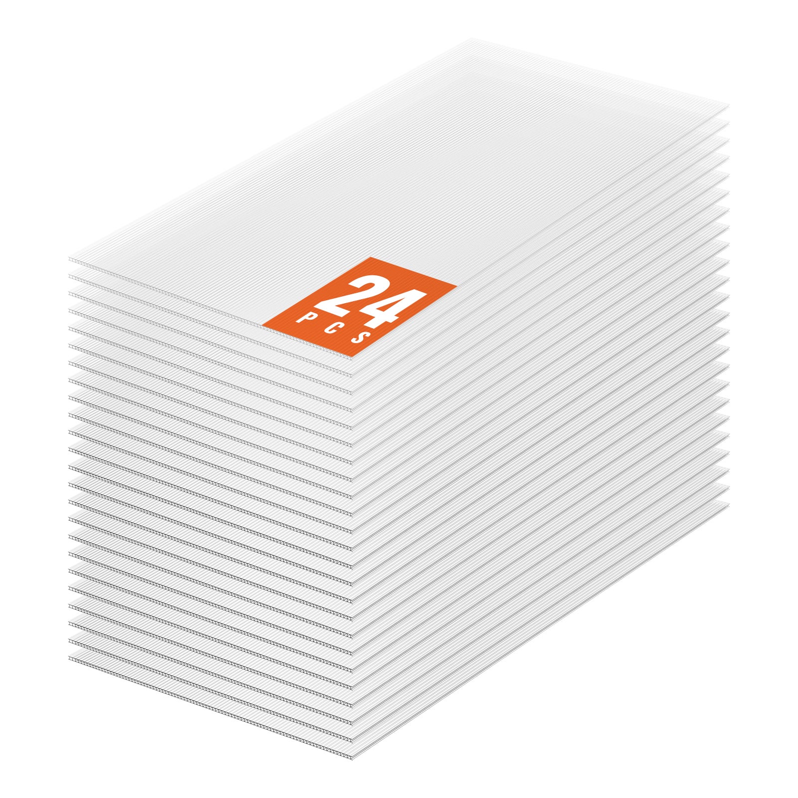 VEVOR Plancha Policarbonato 1210x605x4 mm, Paneles Techo Hojas, Pack 24 ...