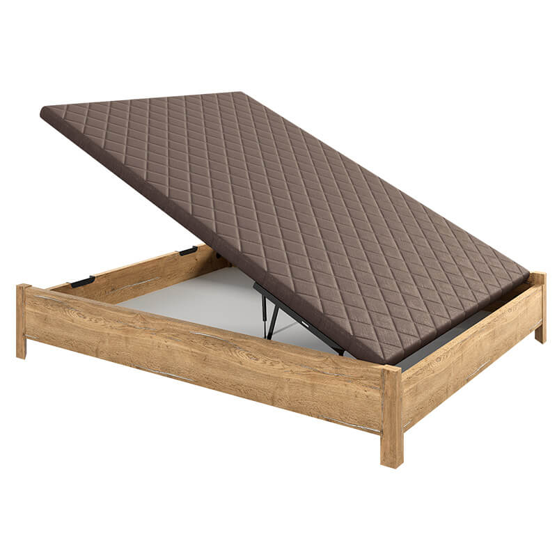 Canapé Abatible Arcón de madera con patas y tirador embutido altura 34 ...