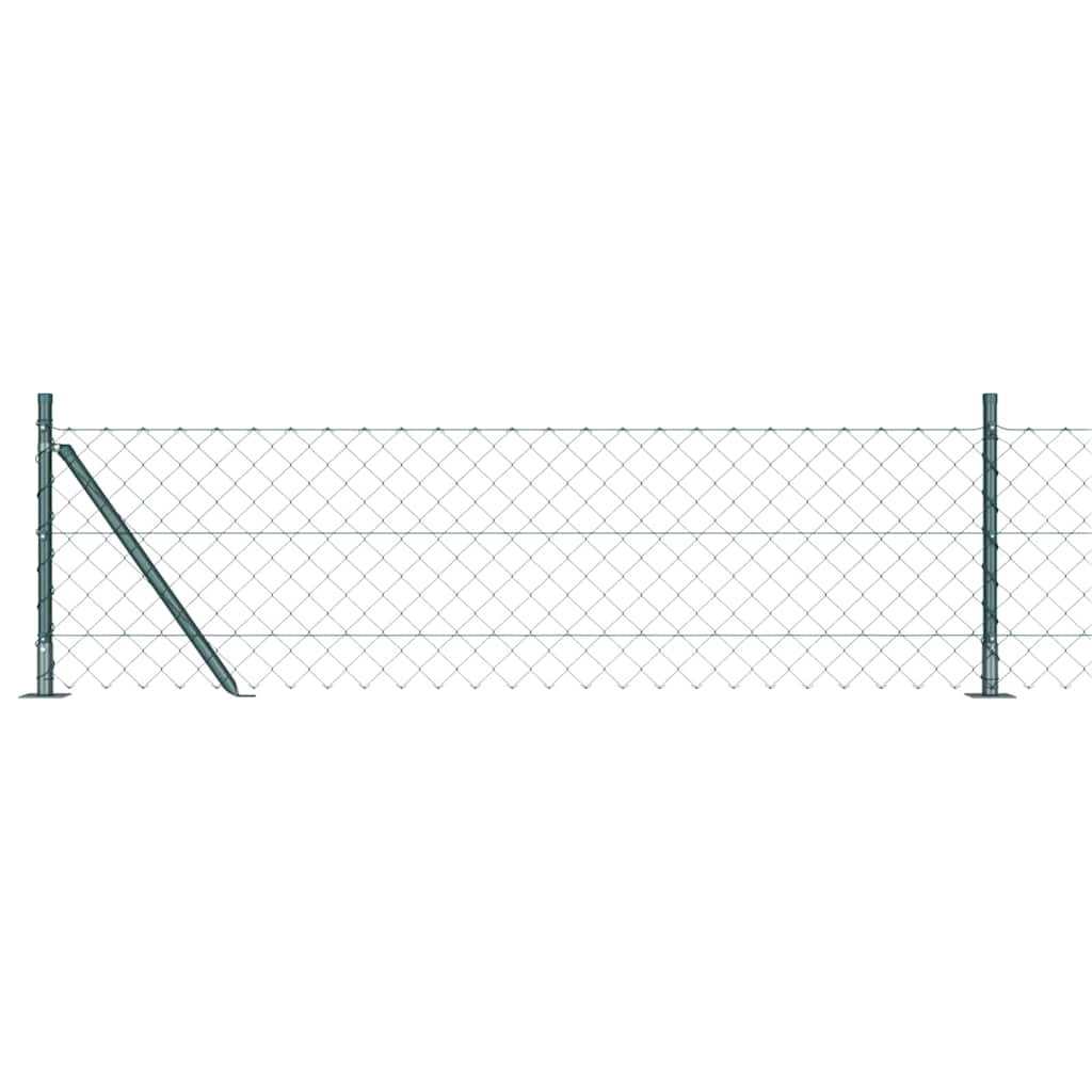 VidaXL Juego de postes de cerca Plateado 10 x 0.6 m Acero Galvanizado ...