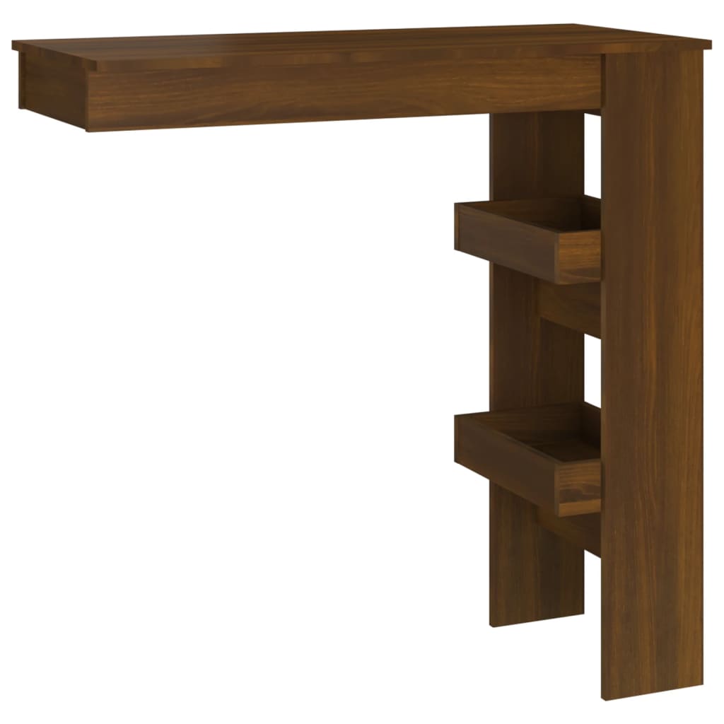 Mesa de bar de pared contrachapada roble marrón 102x45x103,5cm | Leroy ...