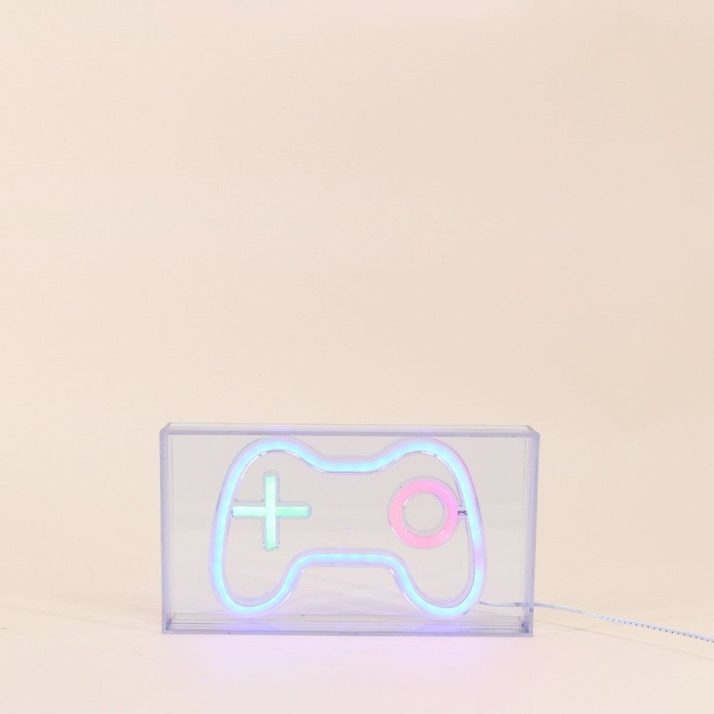Cadre néon gamer console multicolore 23x13cm - Ornami | Leroy Merlin