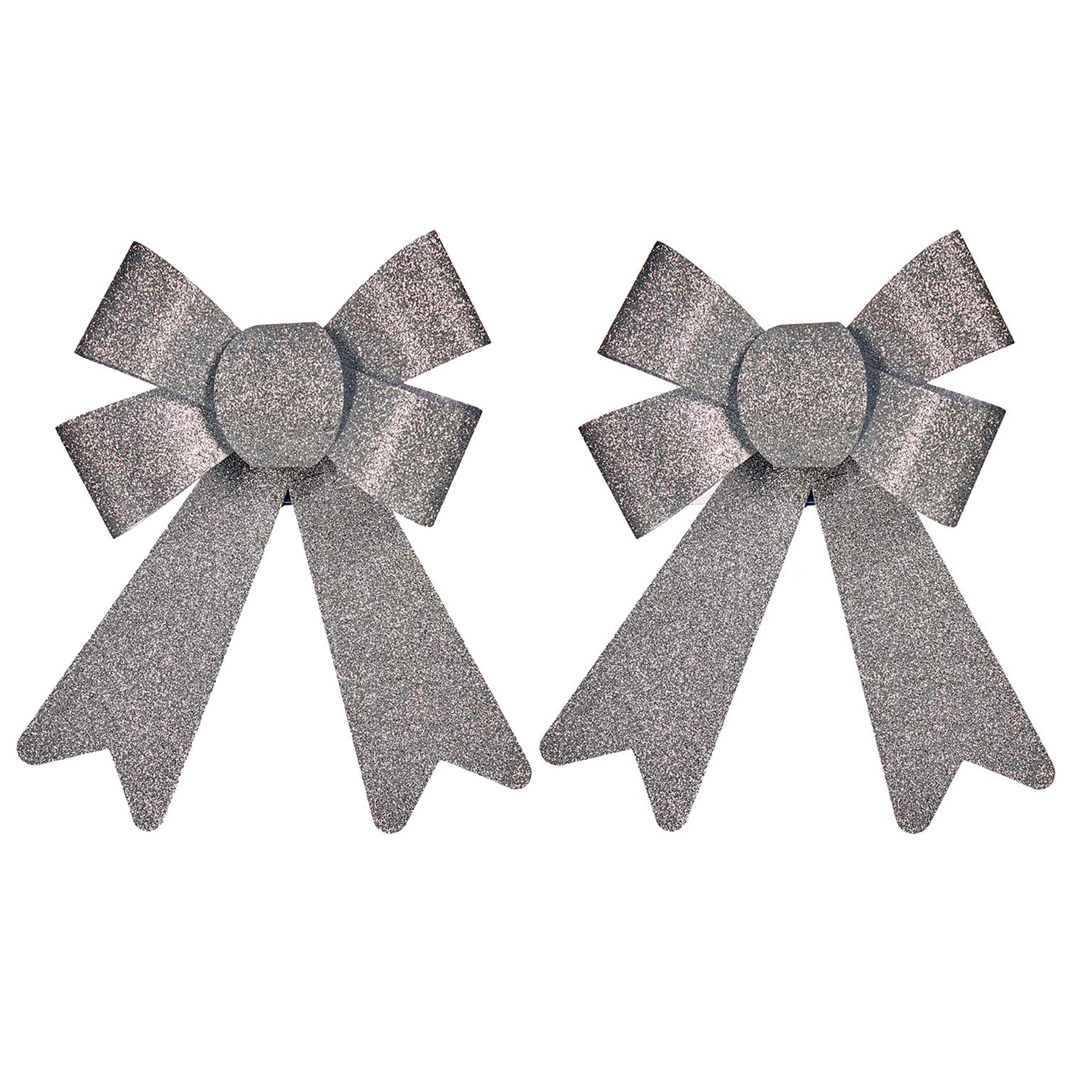 Set de 2 lazos decorativos color plata. Tamaño 15x17cm. | Leroy Merlin