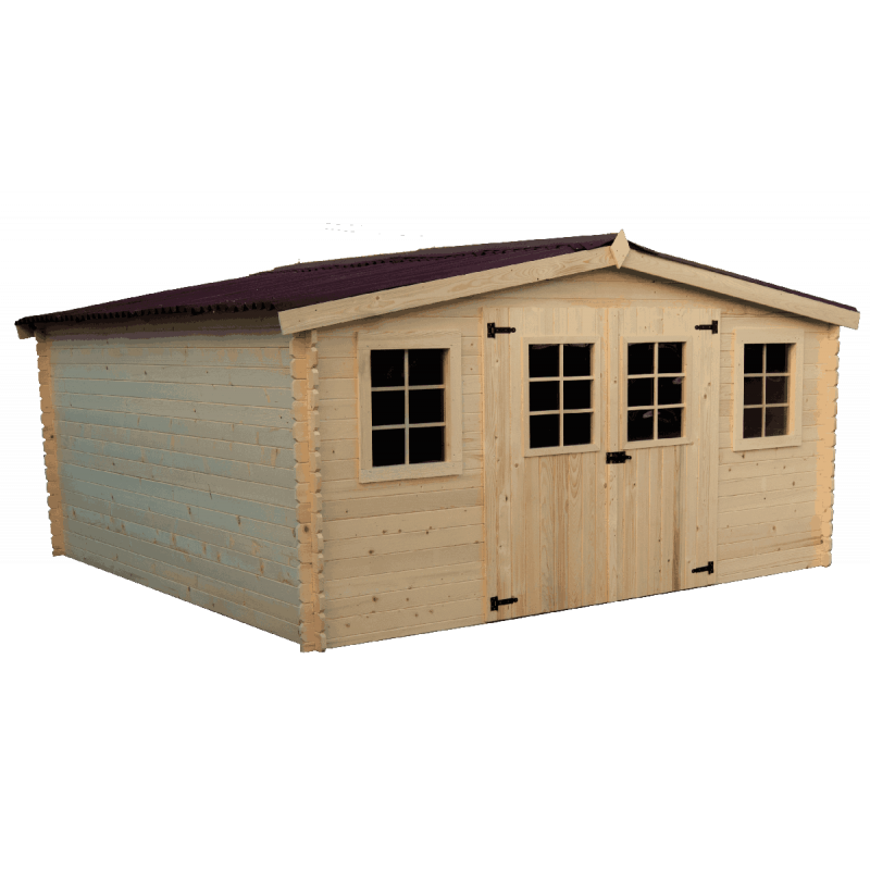 Balta Forest House 28 mm de espesor tablones de madera maciza 4x4 m ...