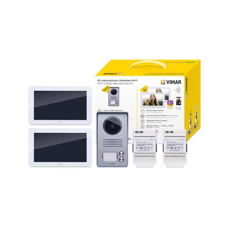 VIMAR K40956 Kit videocitofonico da parete con: 2 videocitofoni touch ...