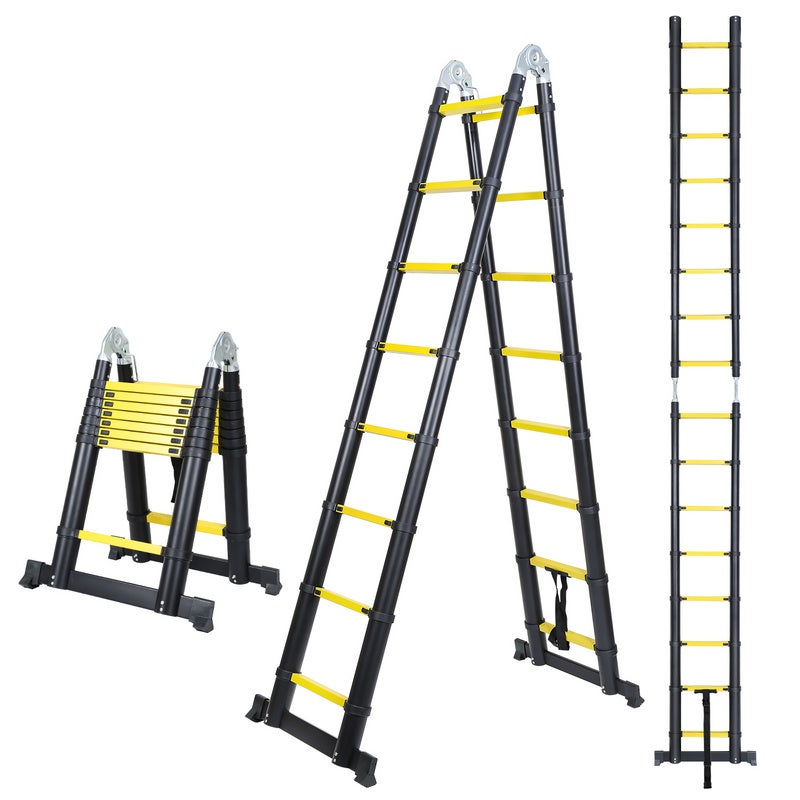 Scala Telescopica 2,5+2,5m Scala pieghevole telescopica allungabile ...