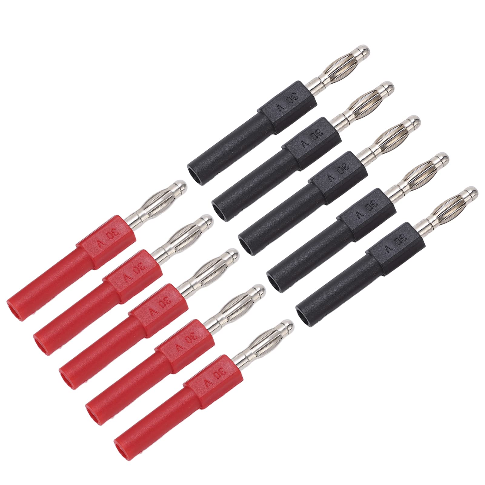 Juego de 5 conectores tipo banana J.20012 de 4 mm macho a 2 mm hembra ...