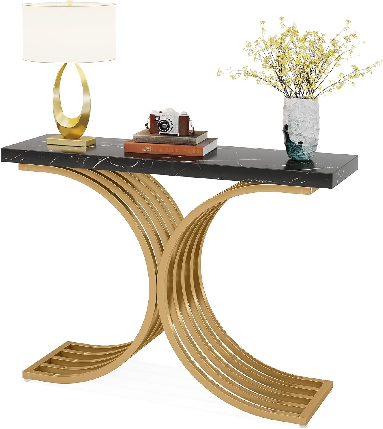 Tribesigns Mueble Consola, Mueble Consola Blanco, 100 x 30 x 80 cm Mesa ...