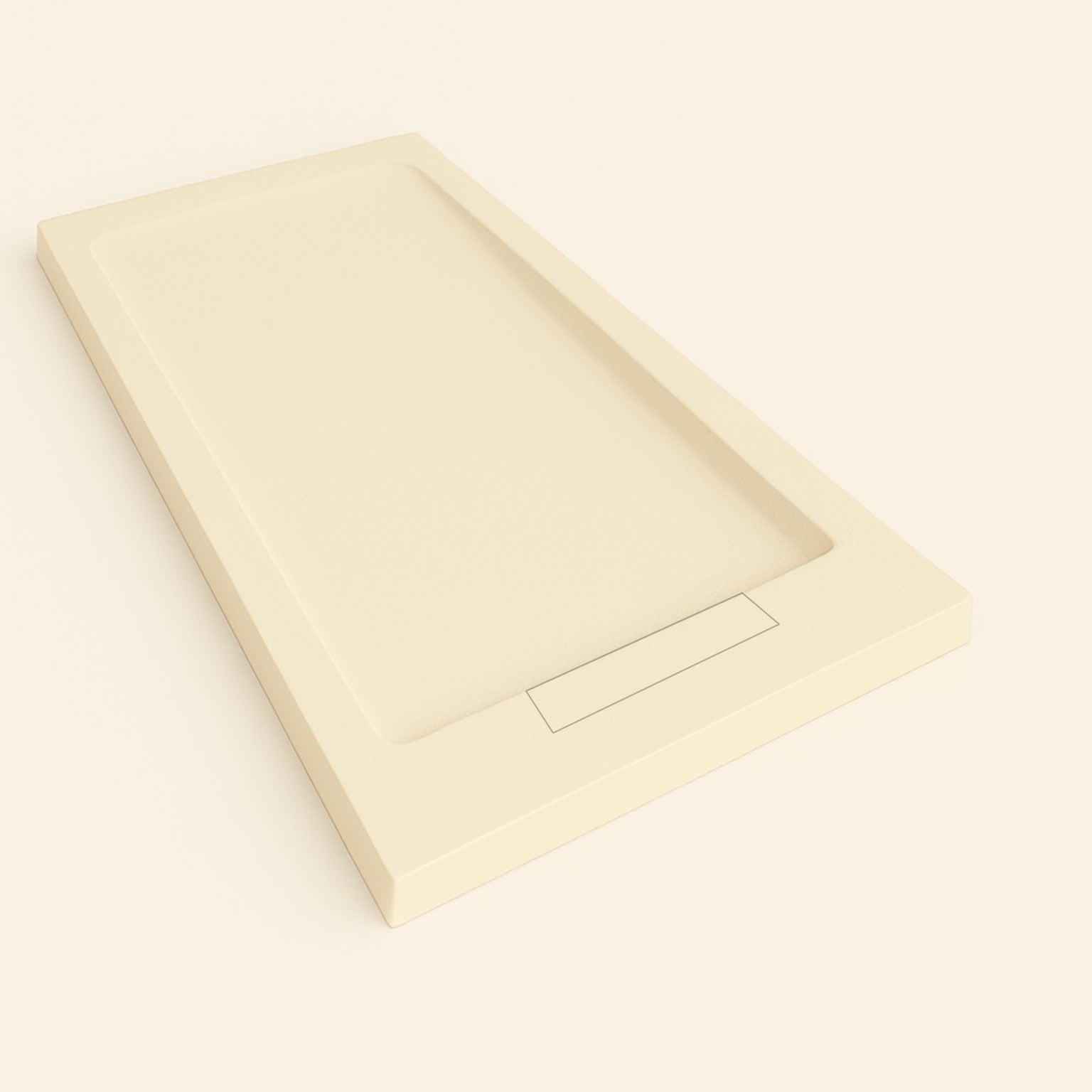 Plato de ducha Steen con marco 80X180 cm color Crema RAL 1013 rejilla ...