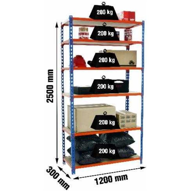 MADERCLICK MEGAPLUS 6/300 2500 BLU/NARAN/MAD | Leroy Merlin