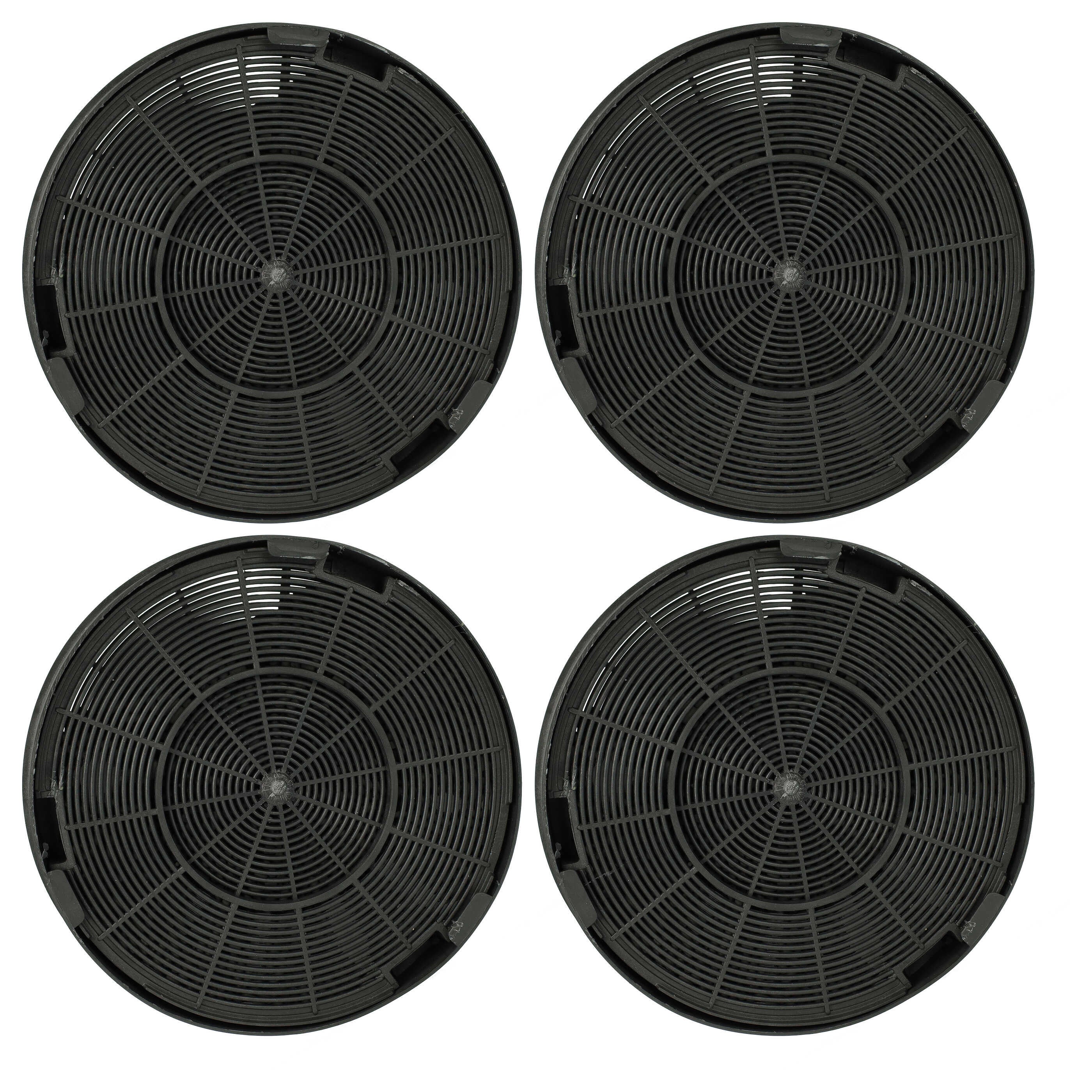 Vhbw 4x Filtre à charbon actif compatible avec Franke 110.0171.007, 110 ...