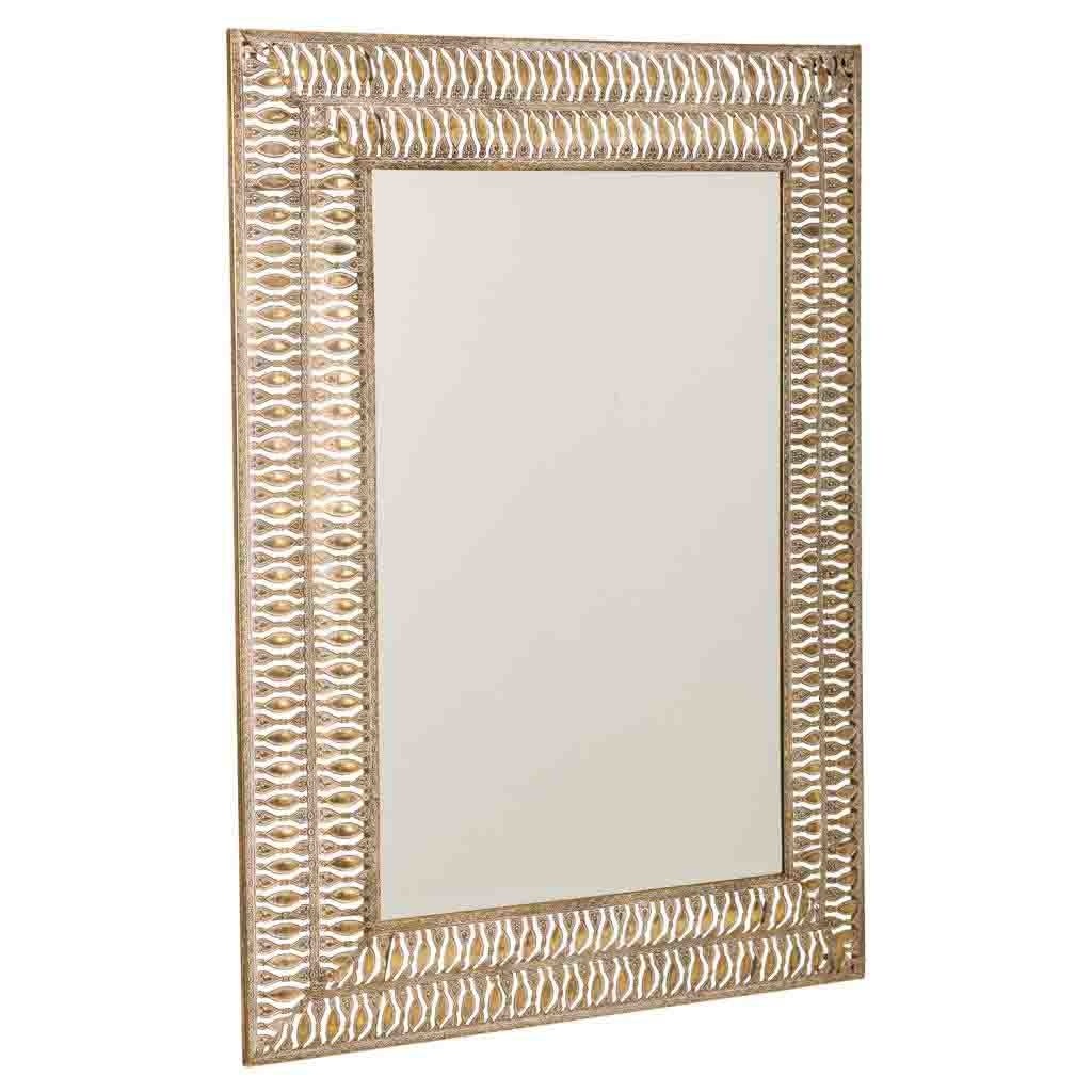Miroir en métal doré 63x4.5x83h | Leroy Merlin