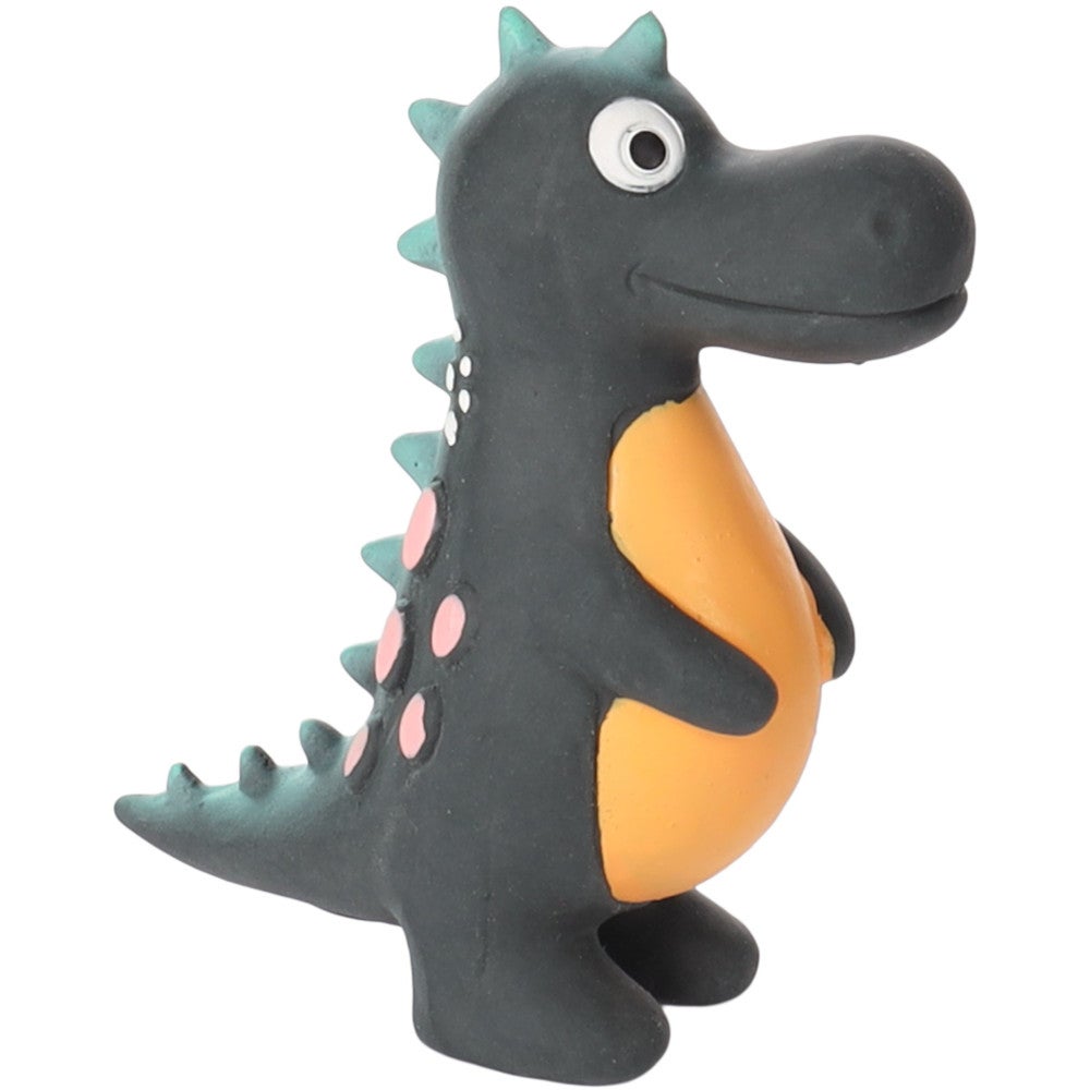 Jeux Dinosaure noir Puga en latex Hauteur 12 cm pour chien | Leroy Merlin