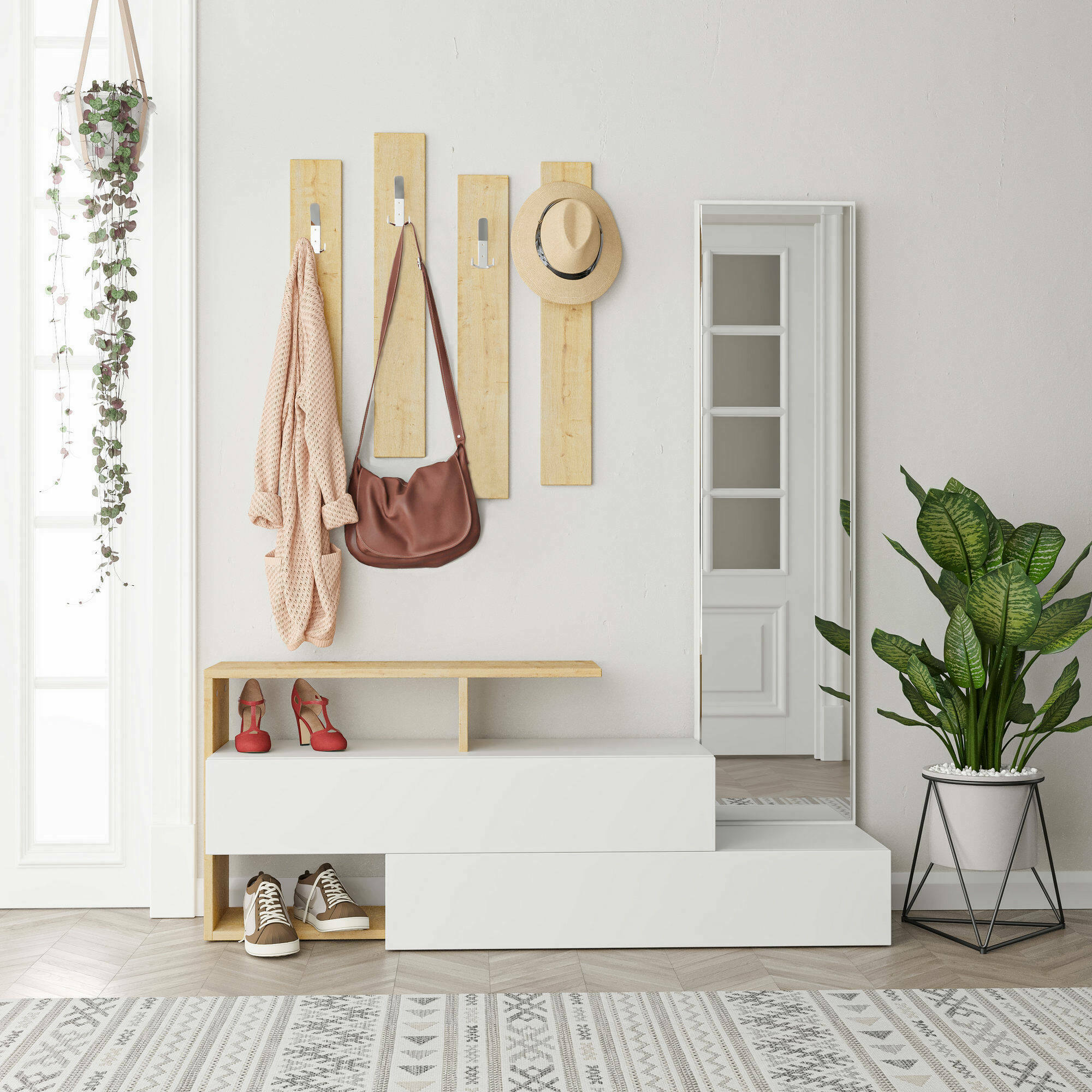 Meuble d'entrée Himalia, Crochet d'entrée, Composition pour l'atrium ...