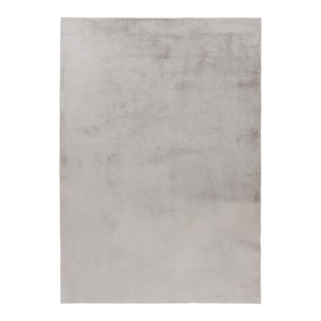 Tapis uni design en polyester Argenté 160x230 NOVA | Leroy Merlin