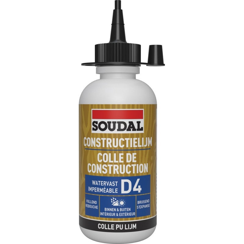 66A - Colle à bois PU résistant à l'eau D4 - Soudal - 75 g | Leroy Merlin
