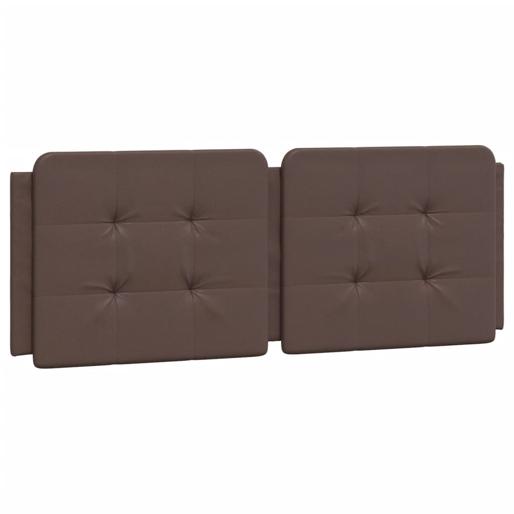Tête de lit capitonnée en simili cuir marron 140 cm | Leroy Merlin