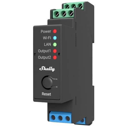 Relais pour rail DIN Shelly Shelly Pro 2 Bluetooth, Wi-Fi | Leroy Merlin