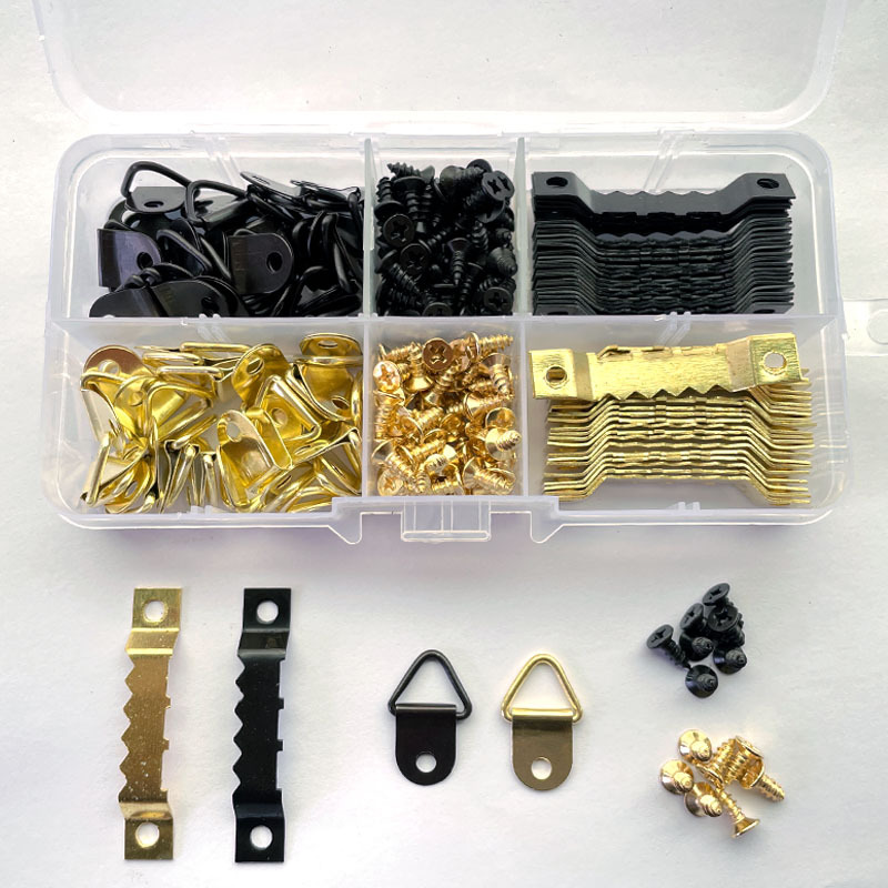 （Noir）252 Pcs Crochet Tableau Accroche Tableau en Métal Attache Cadre ...