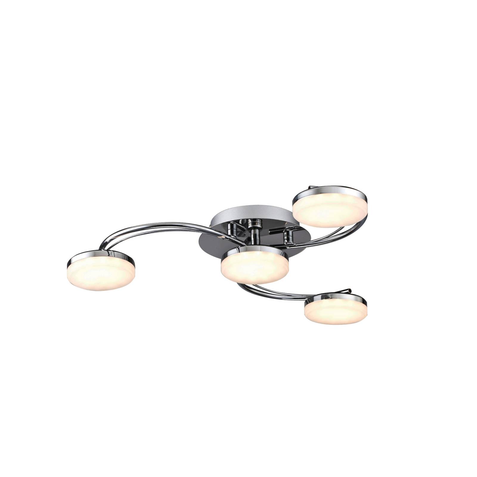 Lindby Dyln plafonnier LED, spirale, 4 lampes, Eclairage LED, Lampe LED ...