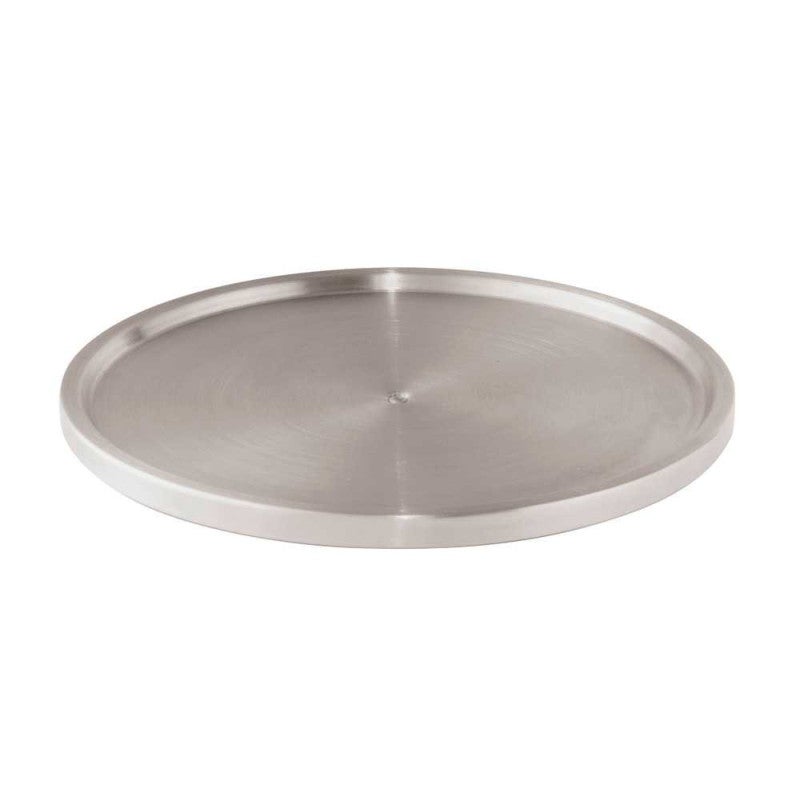Plateau tournant en inox "Uno" - Argent mat - D 26,5 x H 1,5 cm | Leroy ...