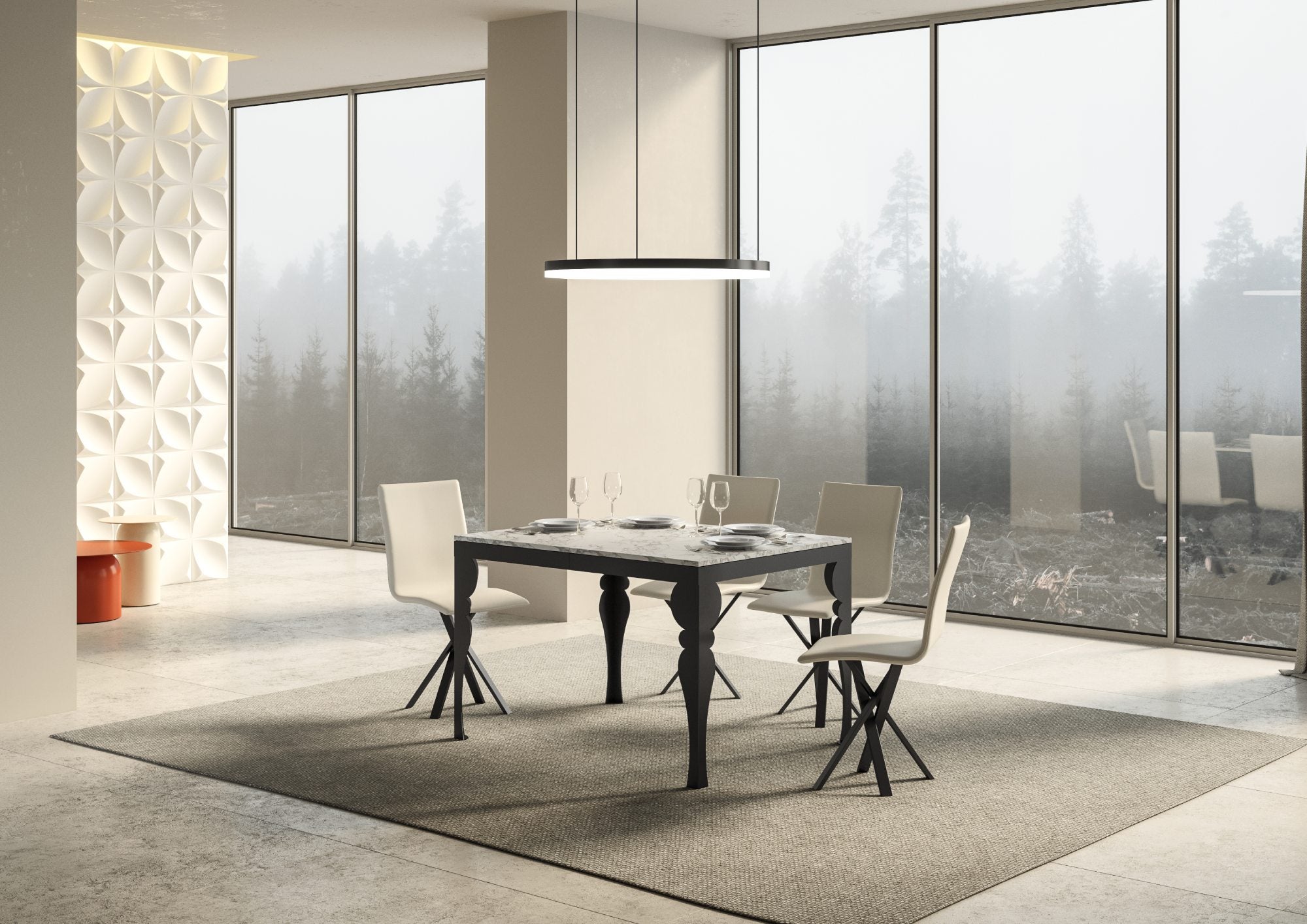 Table Paxon Evolution Dessus Marbre 90x120 telaio Allongée 224 Anthracite ITAMOBY | Leroy Merlin