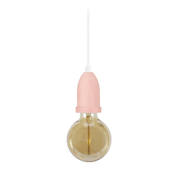 Suspensión TOSEL LI bombilla decorativa cónico rosa Pantalla de lámpara ...