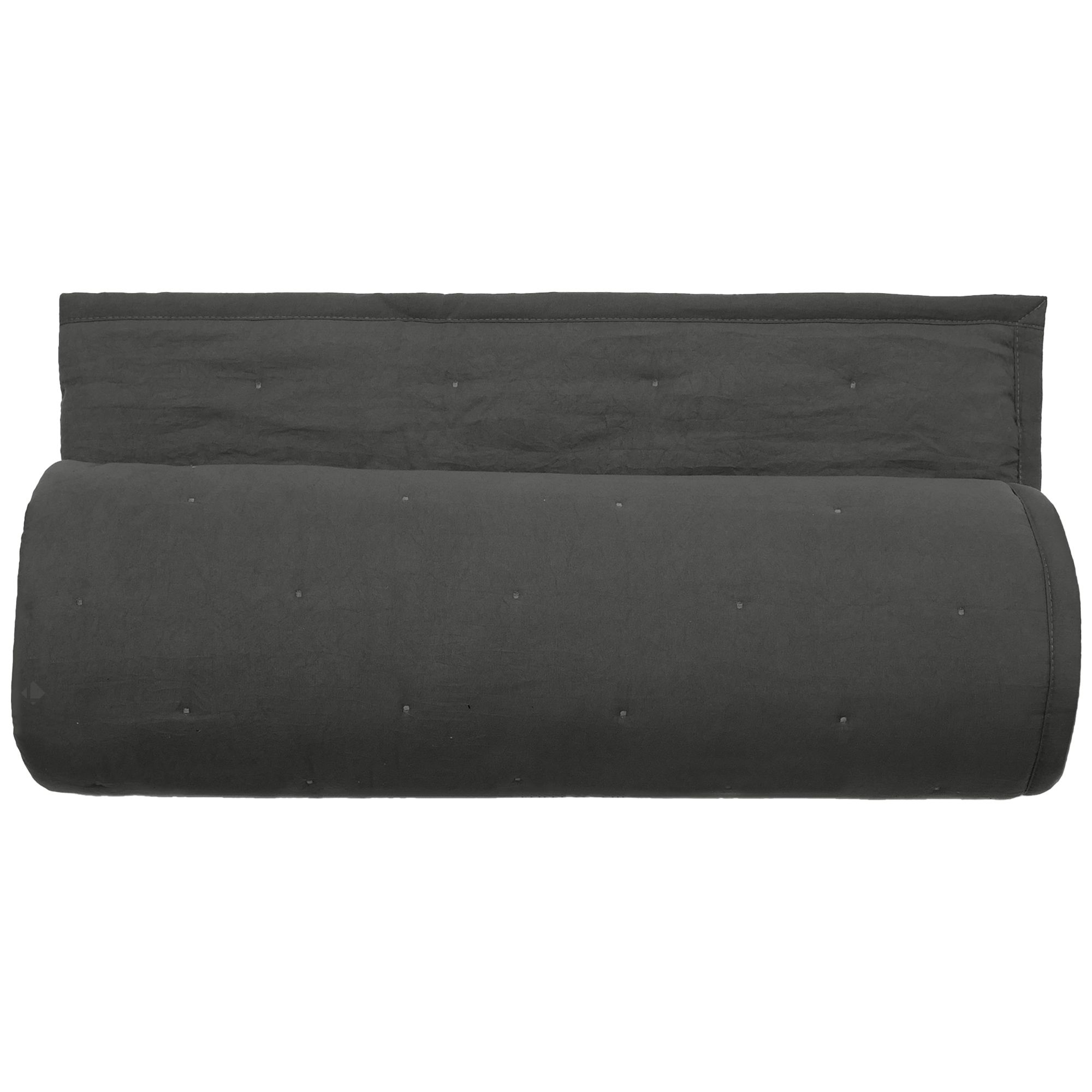 Couvre Lit 240x260 Celeste Velours Piquage Points Brodés Anthracite Leroy Merlin
