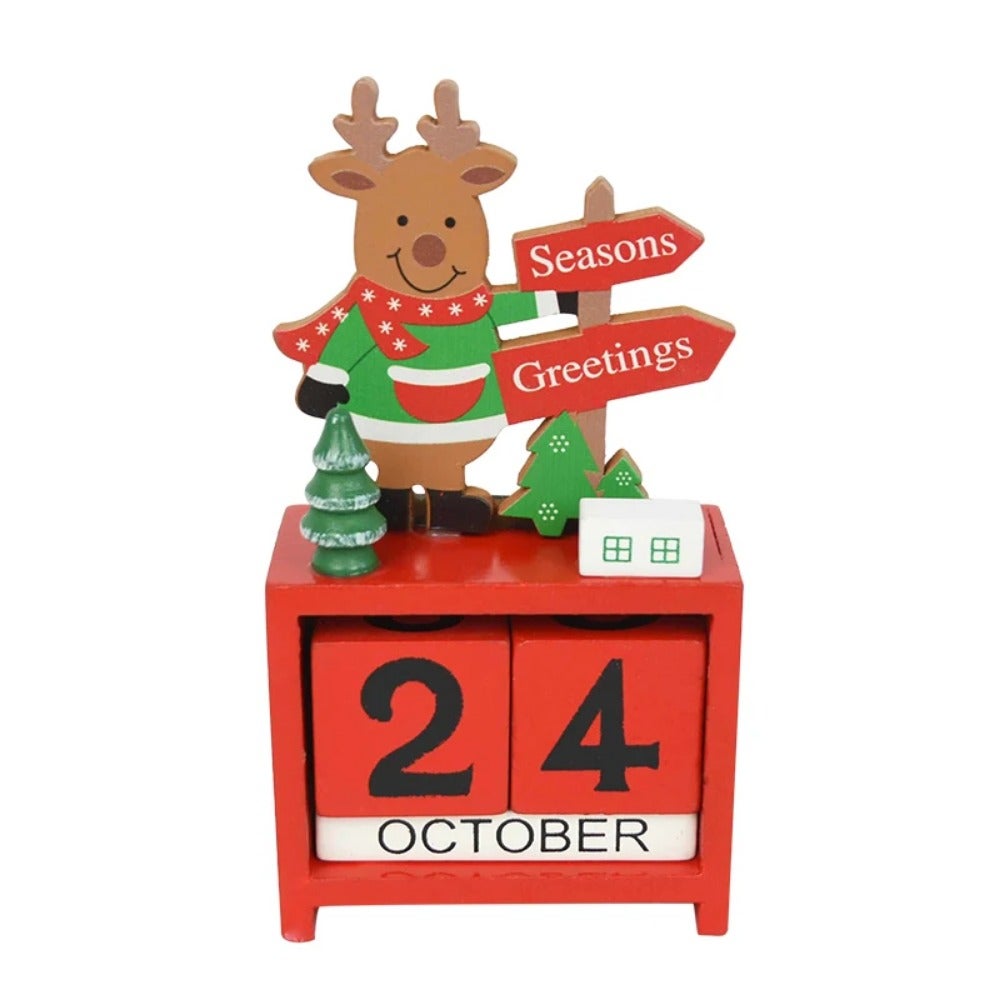 1 calendrier de décompte de Noël en bois, décoration de Noël, activité ...