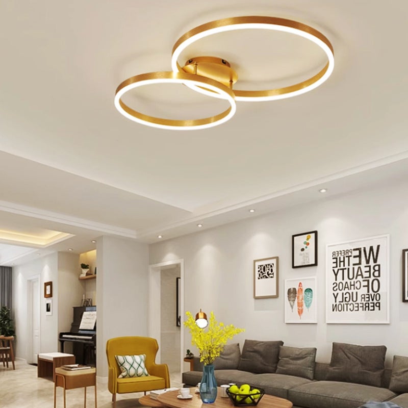 Plafonnier LED design moderne pour salon, à intensité variable, double ...