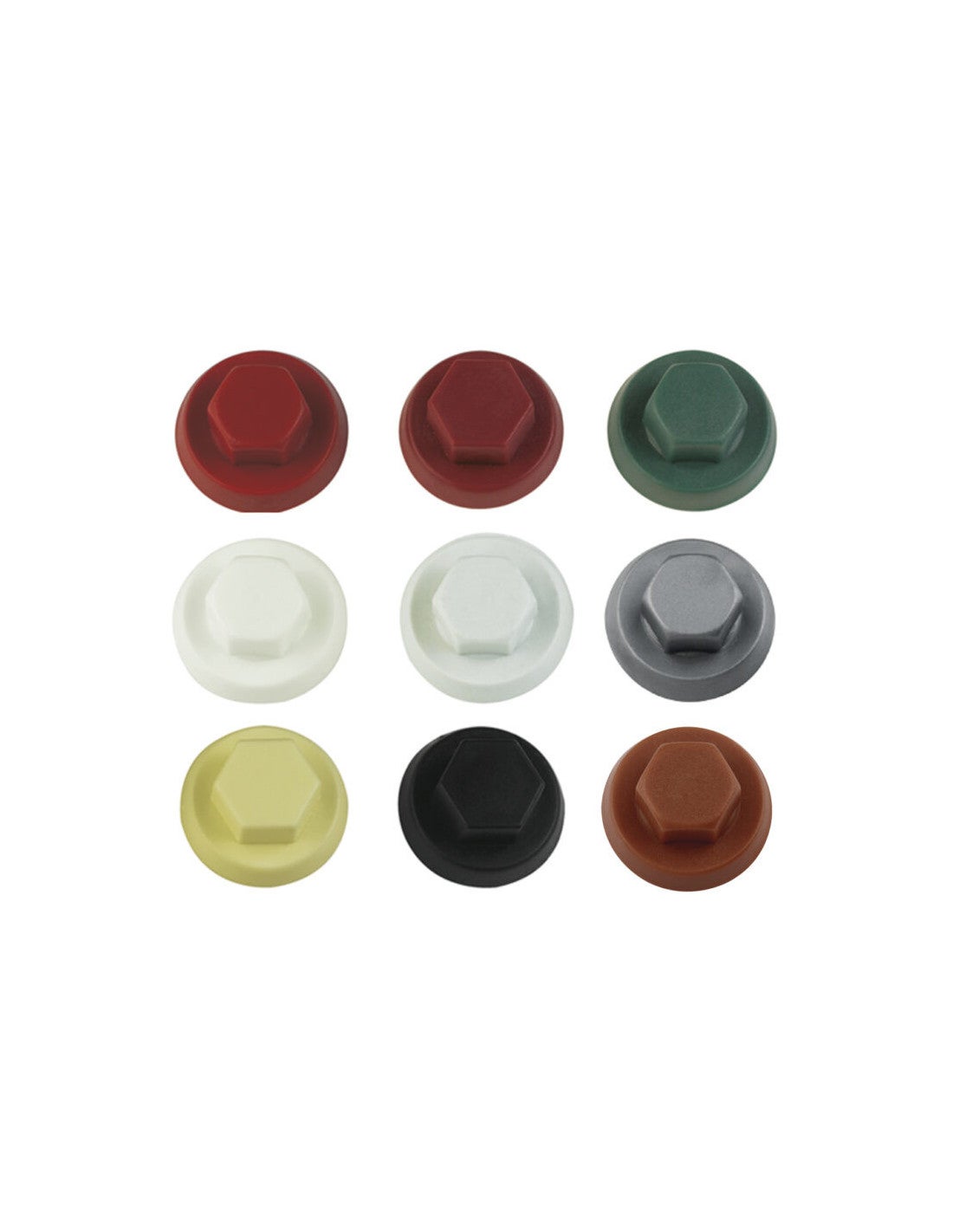 Capuchon plastique Vis Diamètre 6.3 Surplat 10 RAL8004 brun cuivre-10 ...