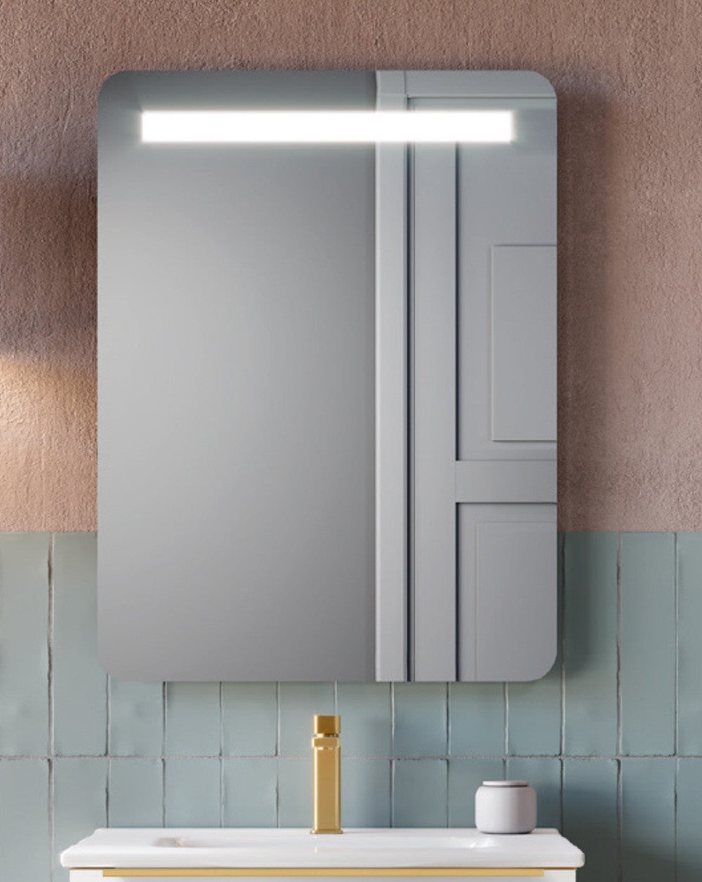 Espejo Decorativo con luz led Rectangular 120 cm x 80 cm | Espejo de Baño Rectangular | Espejo ...