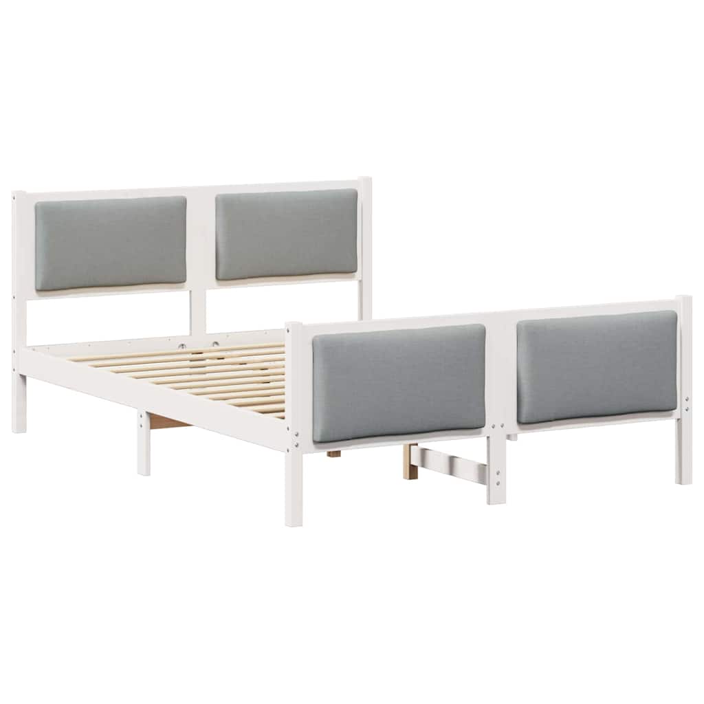 Lit double | Lit adulte | Cadre de lit avec tête de lit Gris clair 160 ...
